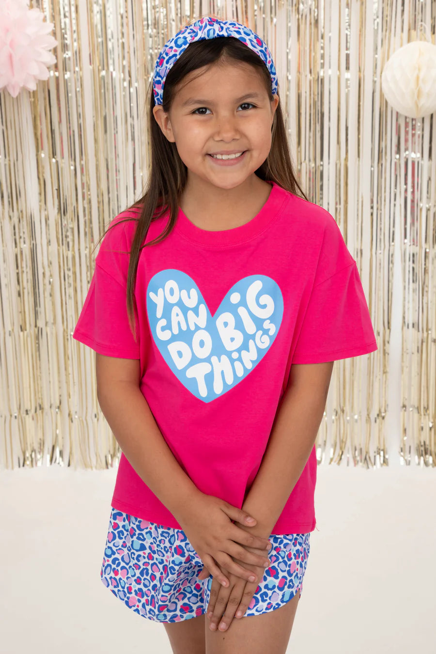 Azarhia Hot Pink | Big Things Screen Print Boxy T-Shirt – Keedo Kids Clothes